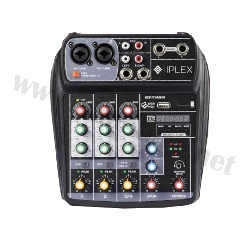 มิกเซอร์ IPLEX IPX 4 channel AUXPATHS PLUS มี USB AC/DC รุ่น IPX-4C เป็นมิกเซอร์อเนกประสงค์ 4 ...